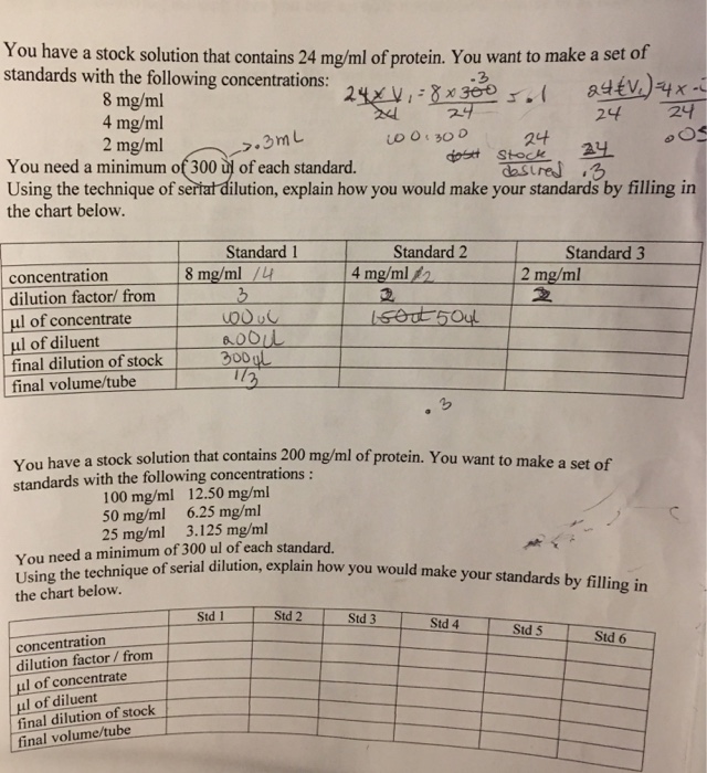 You have a stock solution that contains 24 mgml of | Chegg.com