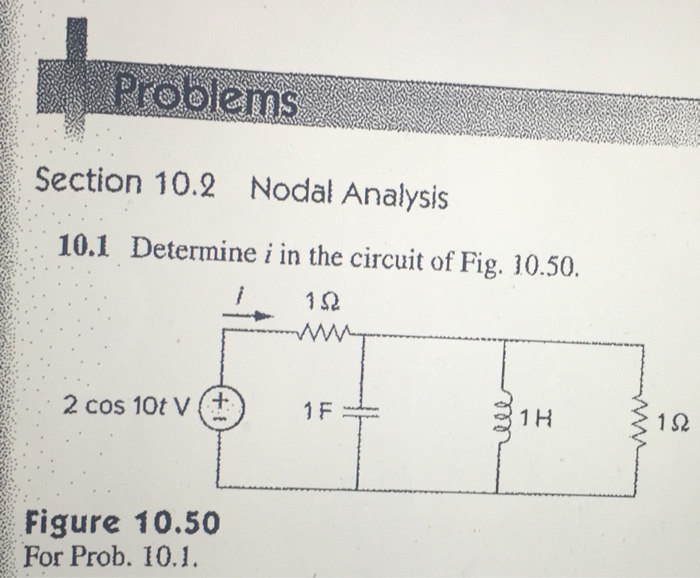 Solved Determine i in the circuit of Fig. 10.50. | Chegg.com