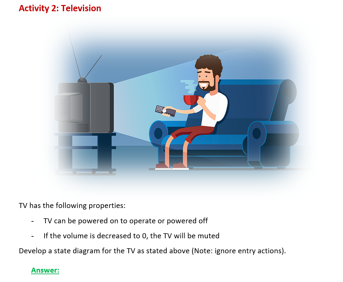 Solved Activity 2: Television TV has the following | Chegg.com
