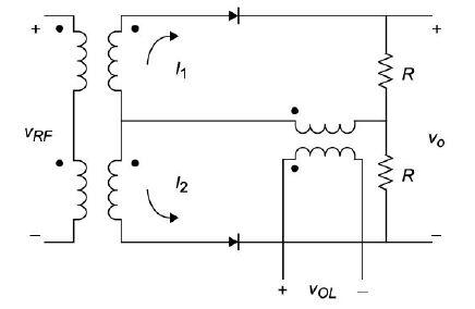 Problem Balanced Mixer with two diodes: A receiver | Chegg.com
