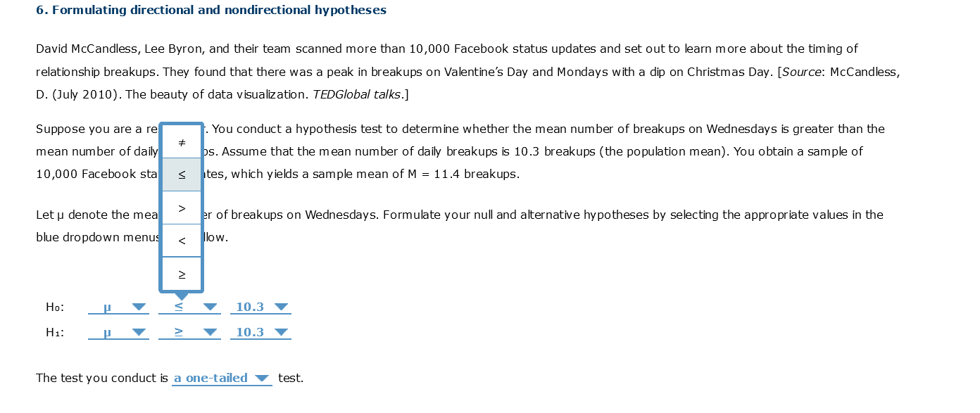 Solved 6. Formulating directional and nondirectional | Chegg.com