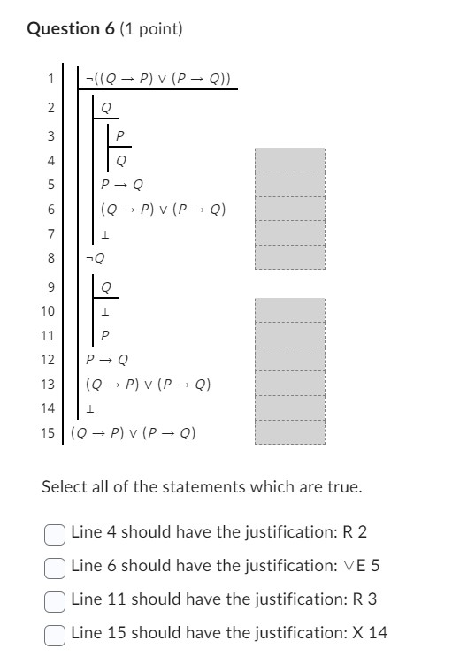 Solved solve: Question 6 (1 ﻿point)Select all of the | Chegg.com