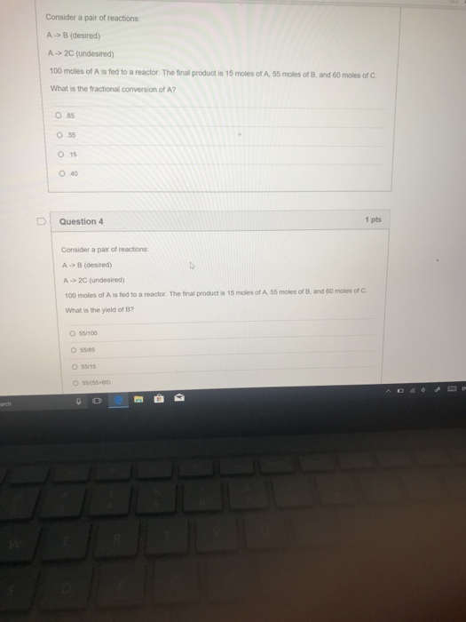 Solved Consider a pair of reactions AB (desired) A ? 2C | Chegg.com