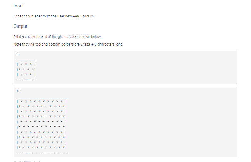 Solved Input Accept an integer from the user between 1 and | Chegg.com