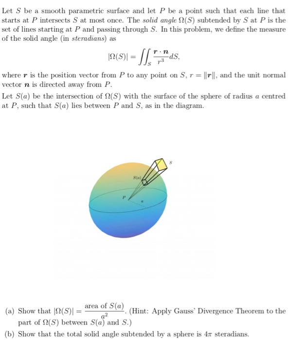 Solved Let S be a smooth parametric surface and let P be | Chegg.com