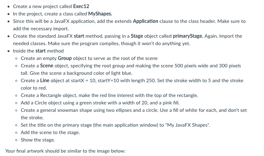 Solved • Create a new project called Exec12 • In the | Chegg.com