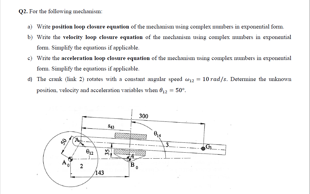 Q2. For the following mechanism: a) Write position | Chegg.com