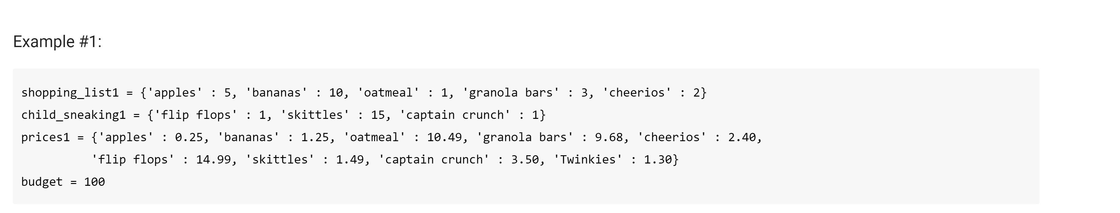 Solved - Part 1: Secret Shopper (10 points) Two parents are | Chegg.com