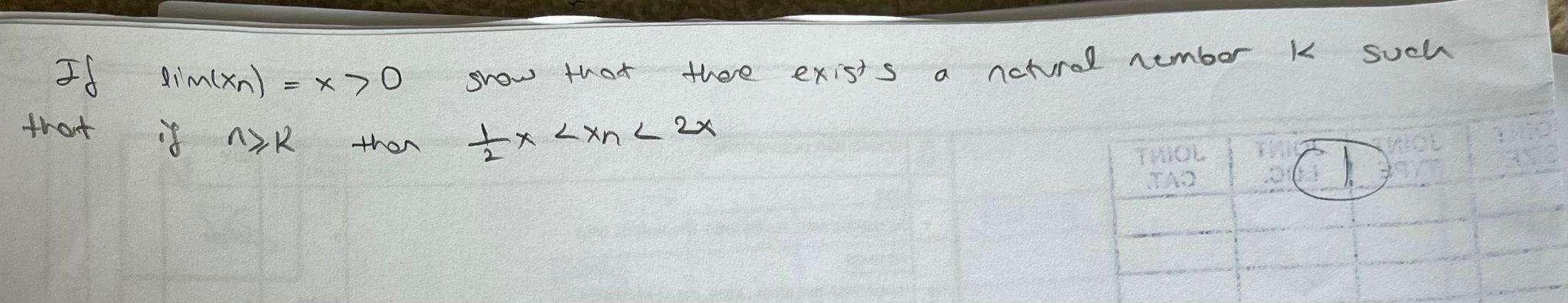 Solved If lim?(xn)=x>0 ﻿show that there exis's a natural | Chegg.com