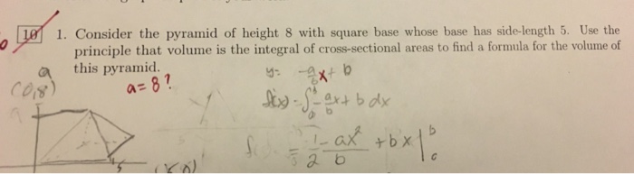 Solved Use the principle that volume is the integral of | Chegg.com