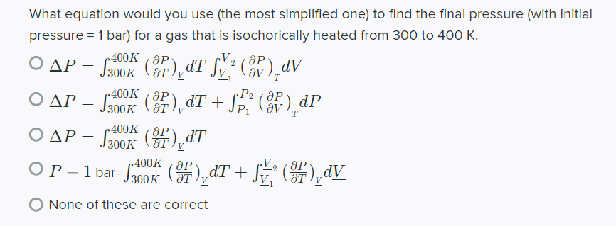 Solved What equation would you use the most simplified one) | Chegg.com