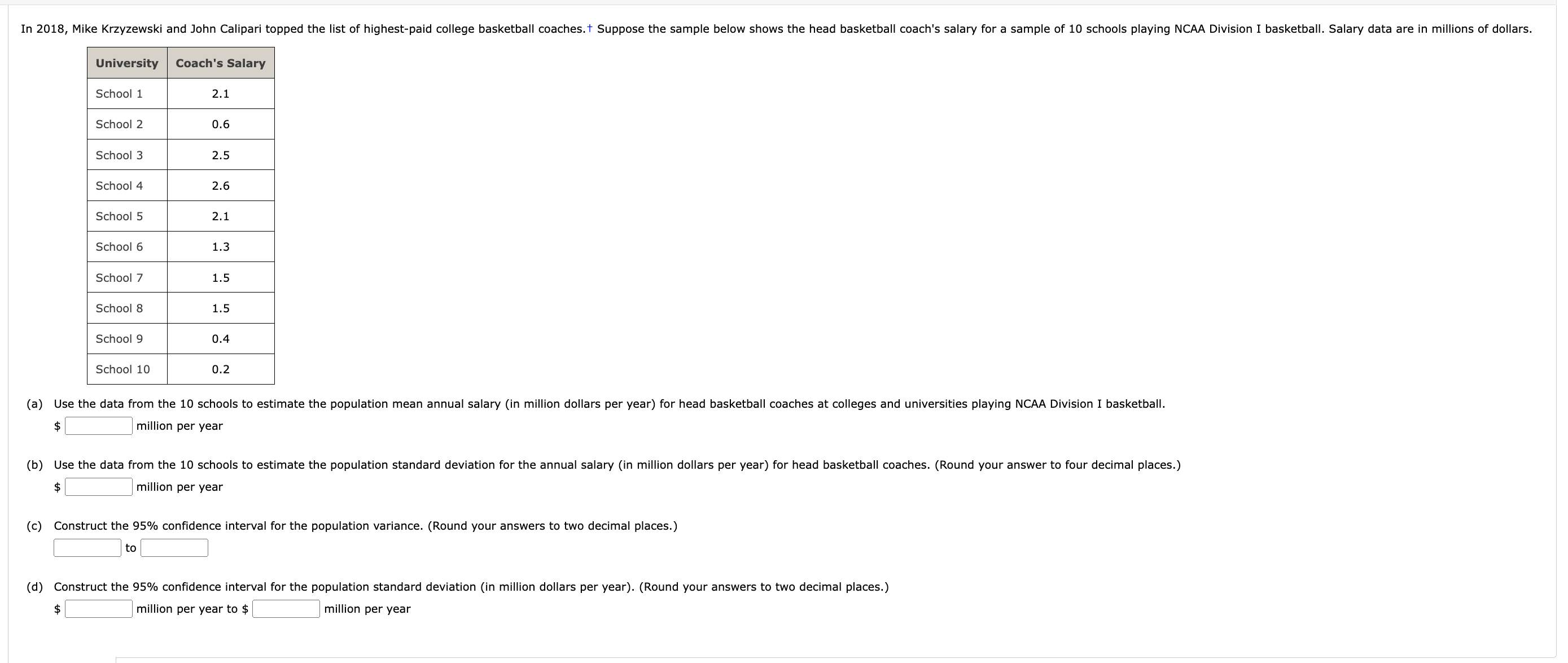 Solved $ million per year $ million per year (c) Construct | Chegg.com