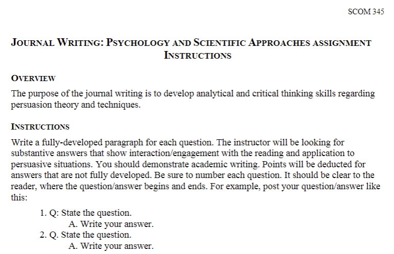 Journal Writing: Psychology AND ScIENTIFIC APpROACHES | Chegg.com