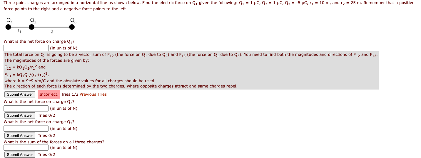 Solved force points to the right and a negative force points | Chegg.com