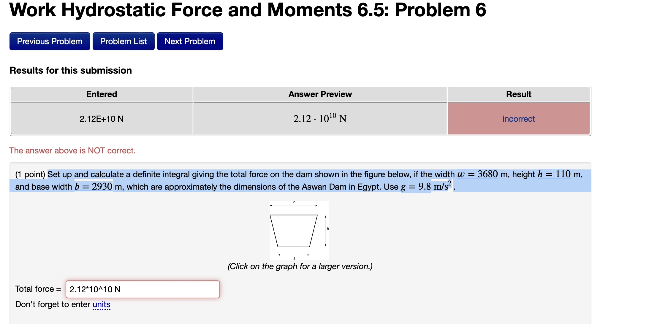Solved Work Hydrostatic Force and Moments 6.5: Problem 6 | Chegg.com