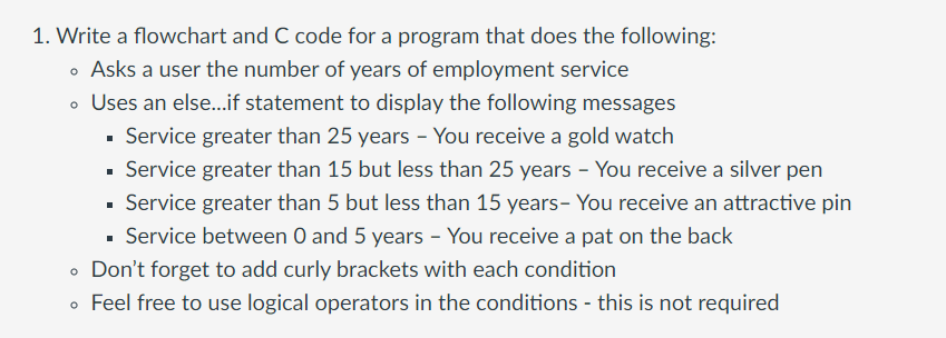 Solved 1. Write a flowchart and C code for a program that | Chegg.com