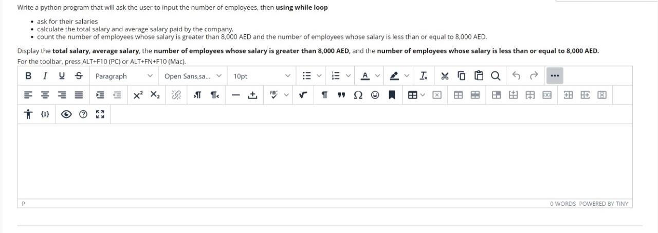Solved Write a python program that will ask the user to | Chegg.com