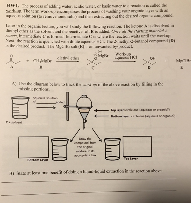 Solved HW1. The process of adding water, acidic water, or | Chegg.com