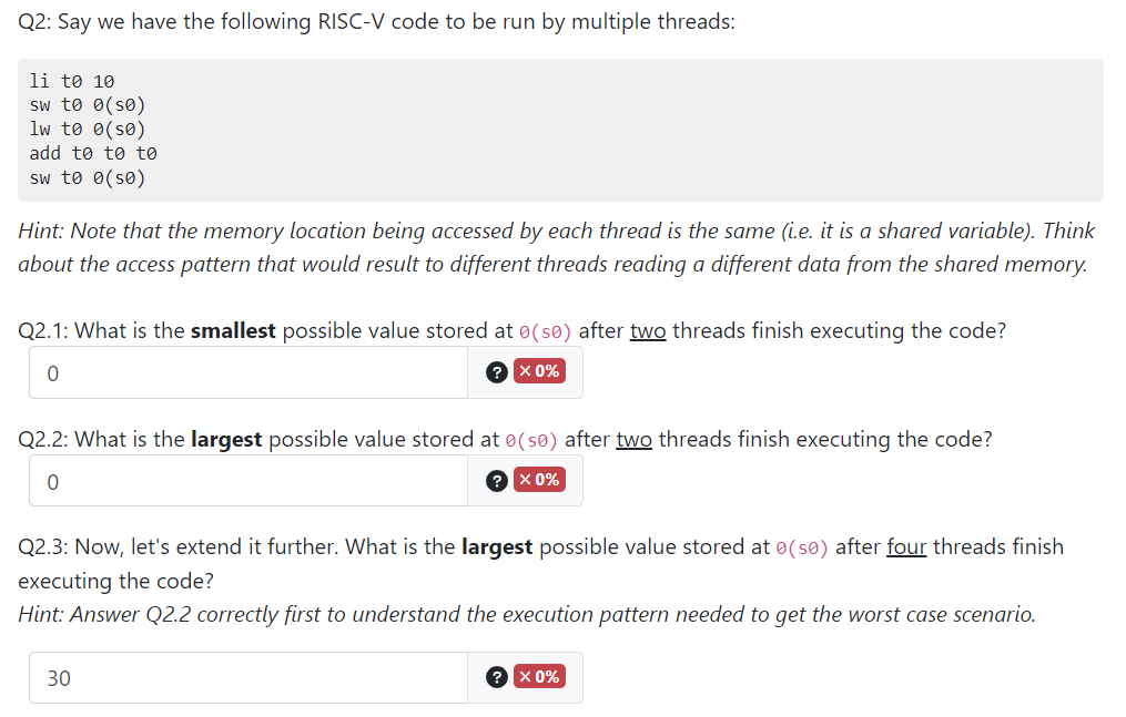 Solved Hint: Note that the memory location being accessed by | Chegg.com