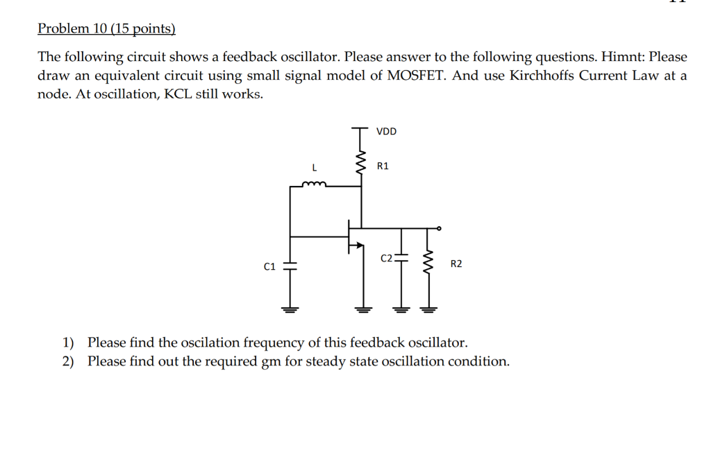 Solved Problem 10 (15 points) The following circuit shows a | Chegg.com Solved Problem 10 (15 points) The following circuit shows a | Chegg.com