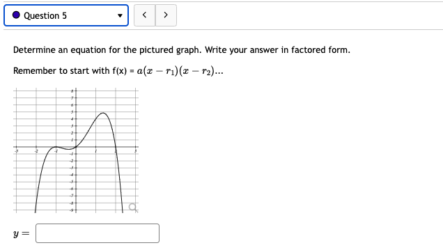 Solved Determine an equation for the pictured graph. Write | Chegg.com