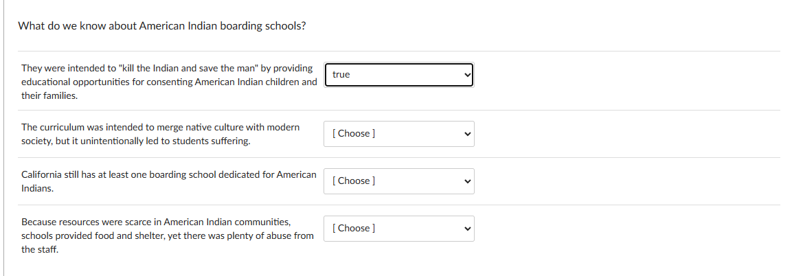 What do we know about American Indian boarding | Chegg.com