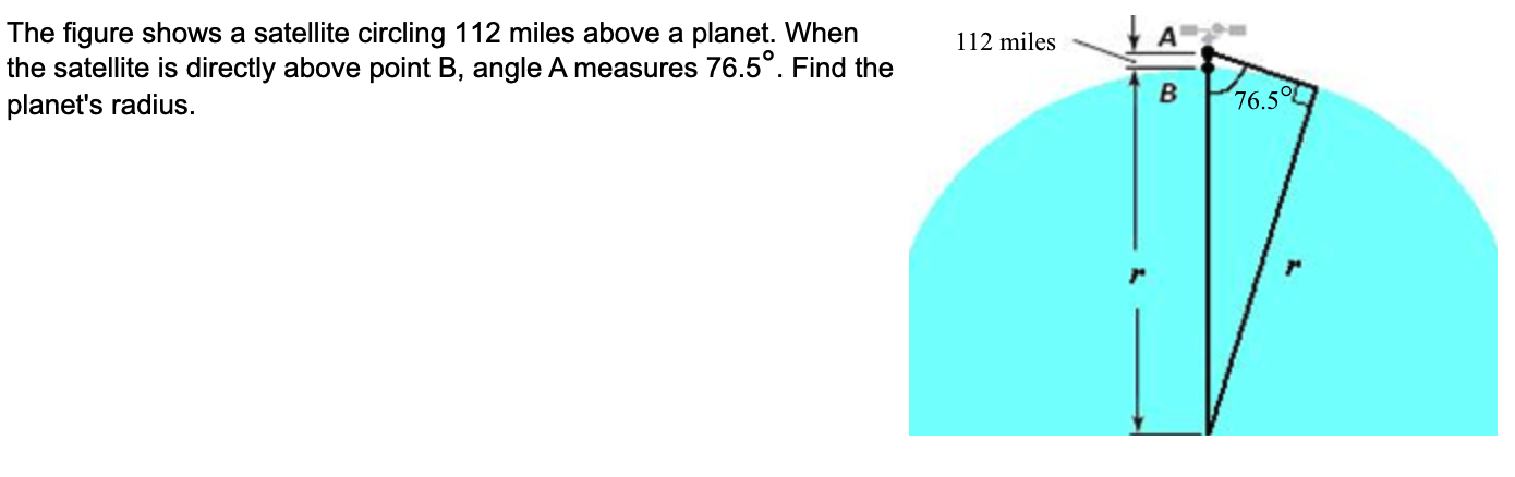 Solved The figure shows a satellite circling 112 miles above | Chegg.com