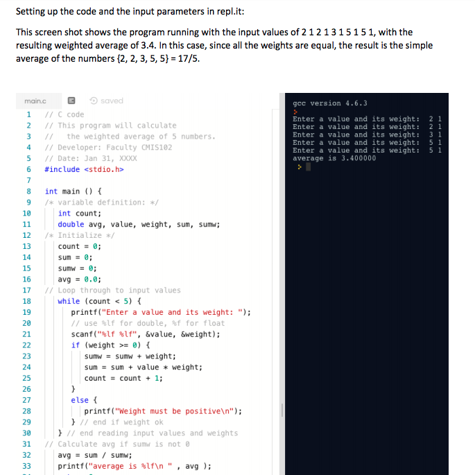 Solved CMIS 102 Hands-On Lab Week 5 -Weighted Average | Chegg.com