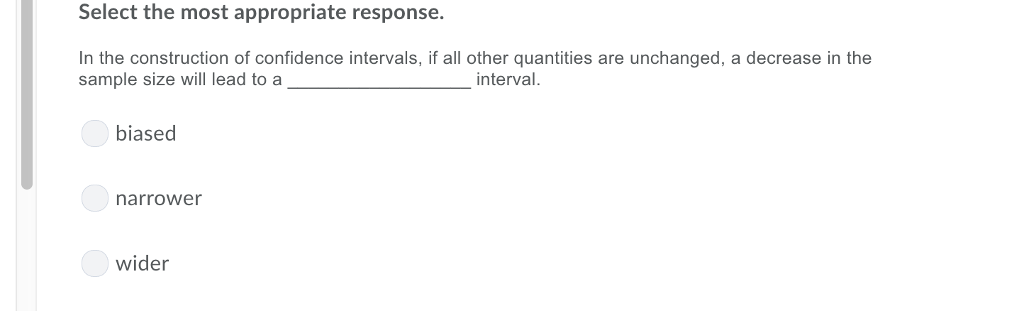 Solved Select the most appropriate response. In the | Chegg.com