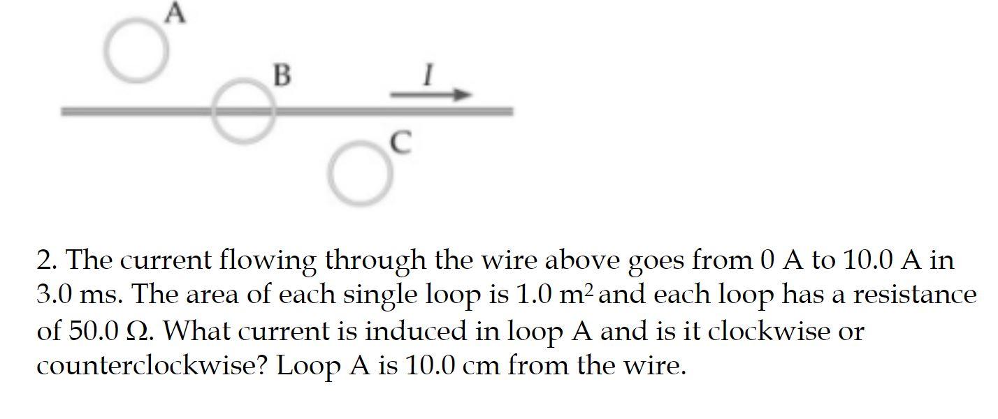 Solved A B ملی 2. The current flowing through the wire above | Chegg.com