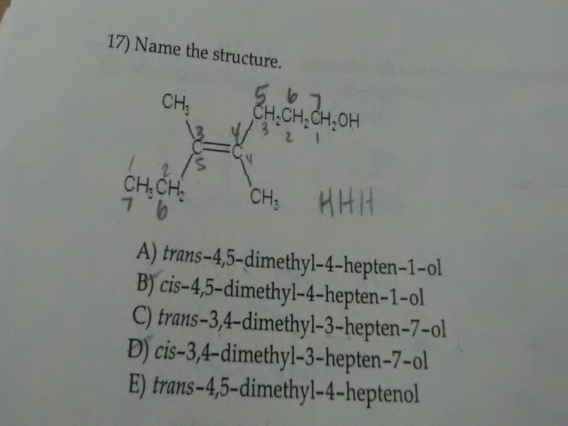 Solved 17) Name the structure. CH: CH.CH2CH.OH CH.CH 1 b | Chegg.com