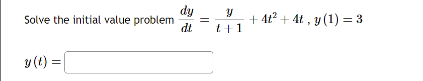 Solved Solve the initial value problem | Chegg.com