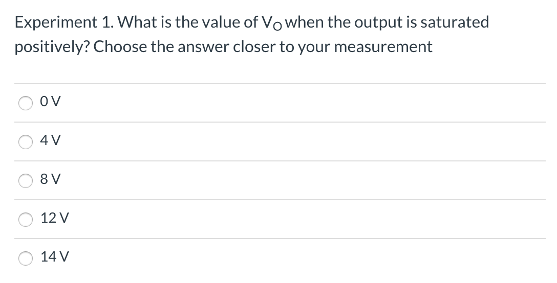 Solved EXPERIMENT #1: open loop test circuit. DESCRIPTION | Chegg.com