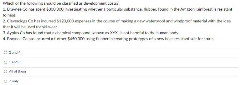 Solved Which of the following should be classified as | Chegg.com