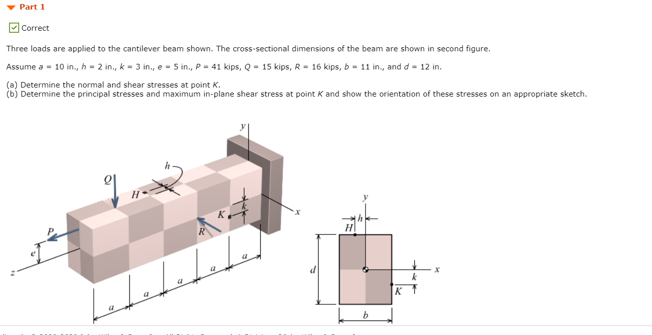 Solved Part 1 Determine the statically equivalent forces | Chegg.com