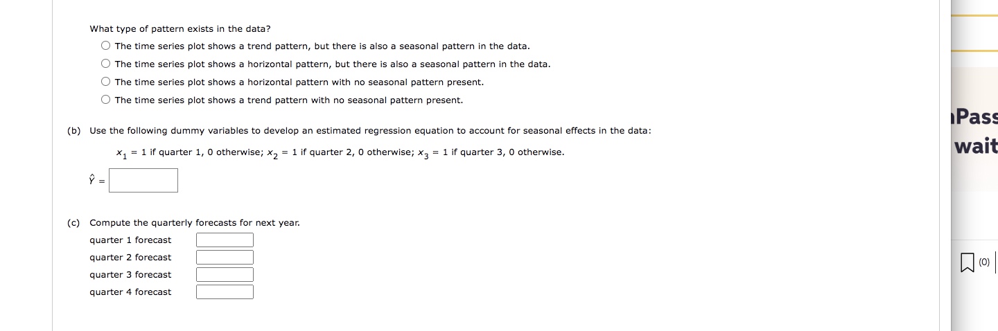 A statistical program is recommended. Consider the | Chegg.com