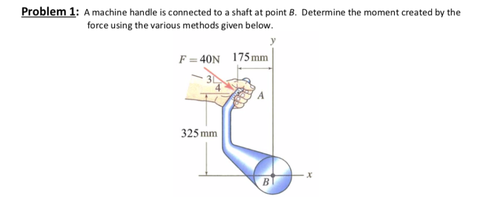 Solved Problem 1: A machine handle is connected to a shaft | Chegg.com