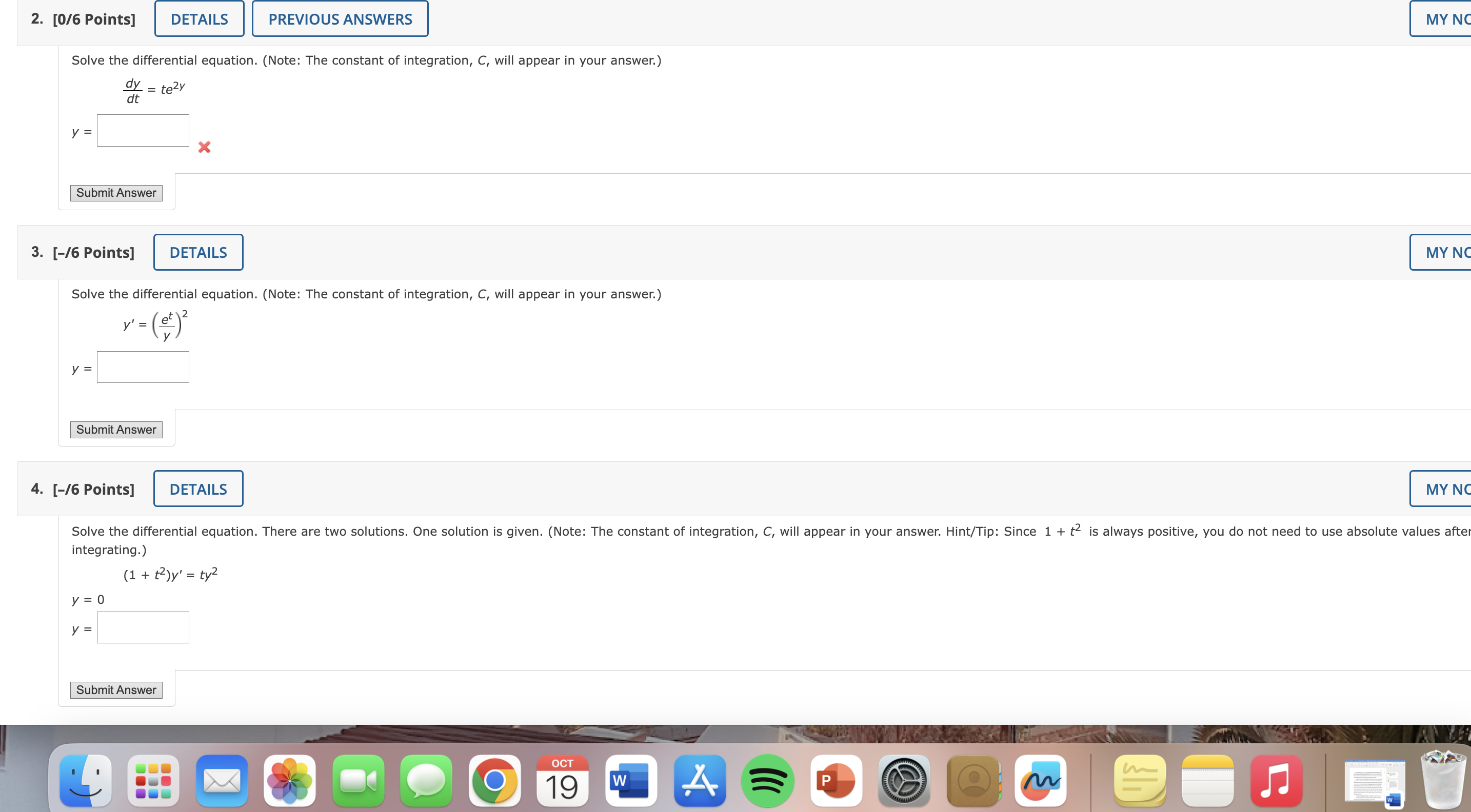 Solved Solve the differential equation. (Note: The constant | Chegg.com
