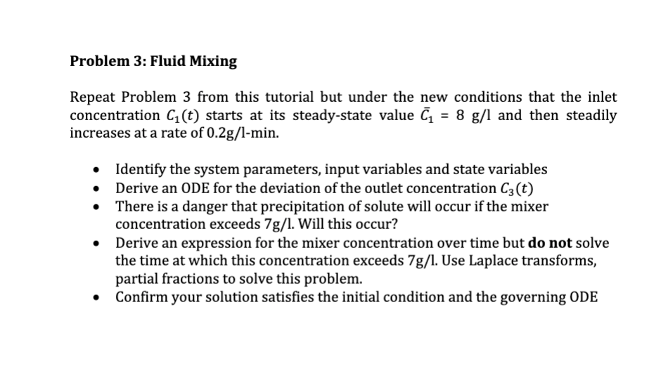 Solved Problem 1: Solution of ODES Use Laplace Transforms | Chegg.com