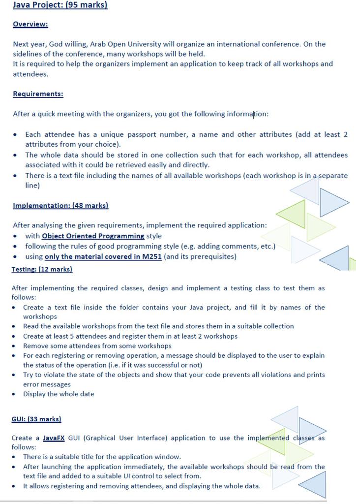 Solved Java Project: (95 marks) Overview: Next year, God | Chegg.com