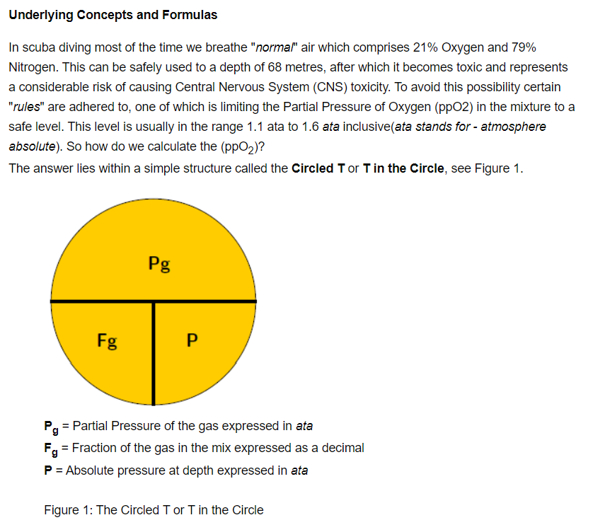 Underlying Concepts and Formulas In scuba diving most | Chegg.com