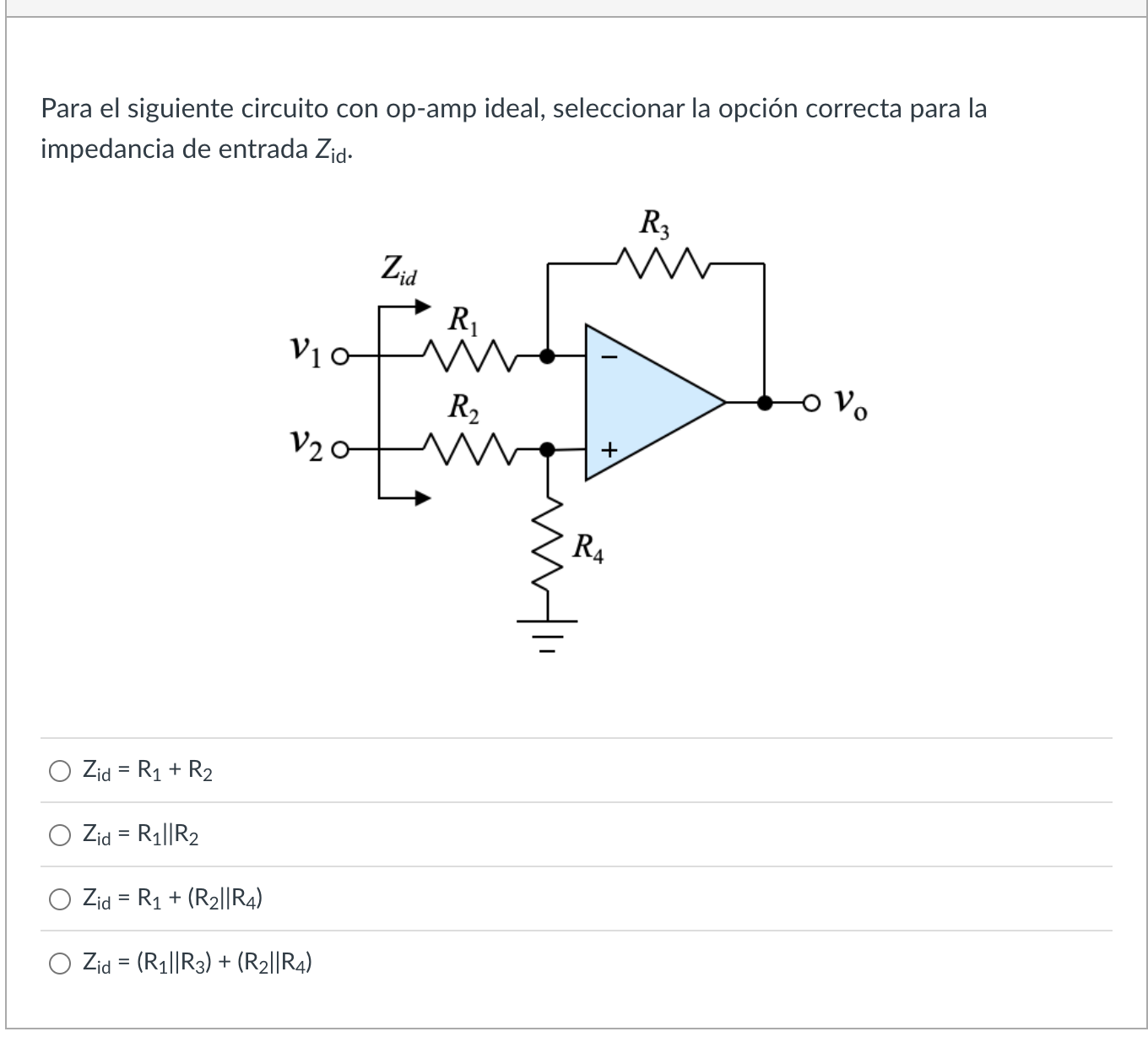 Solved Para el siguiente circuito con op-amp ideal, | Chegg.com