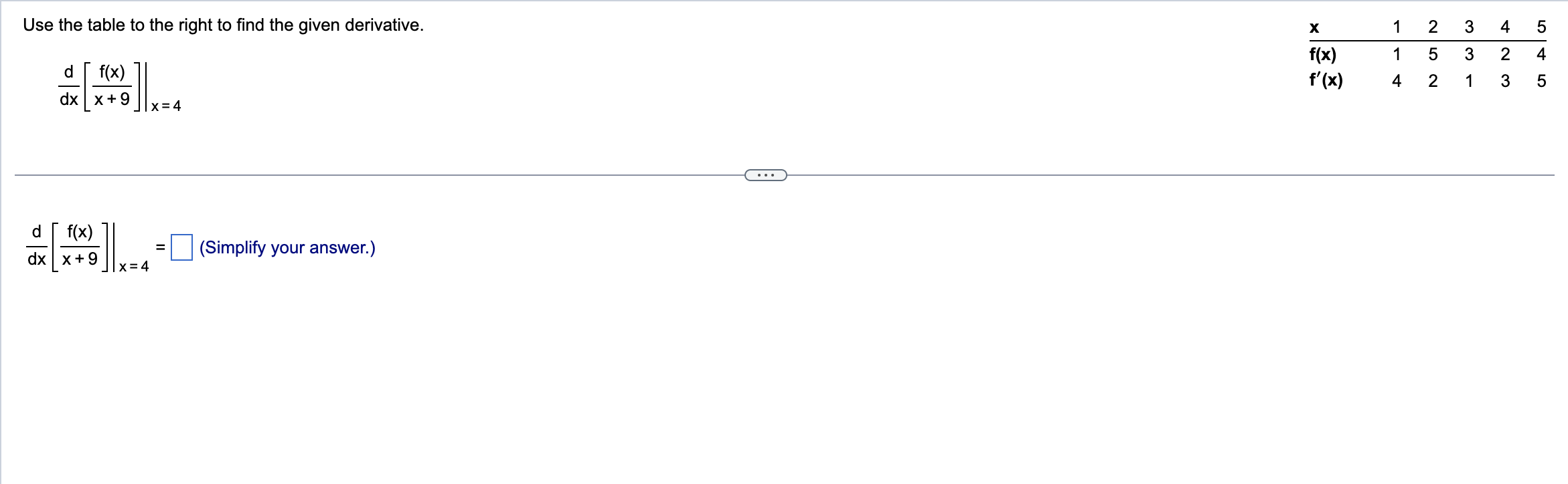 Solved Use the table to the right to find the given | Chegg.com