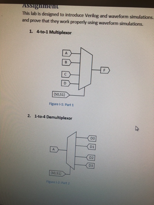 Solved This lab is designed to introduce Verilog and | Chegg.com
