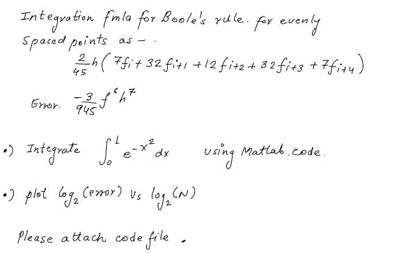 Solved Integration fmla for Boole's rule. for evenly Spaced | Chegg.com