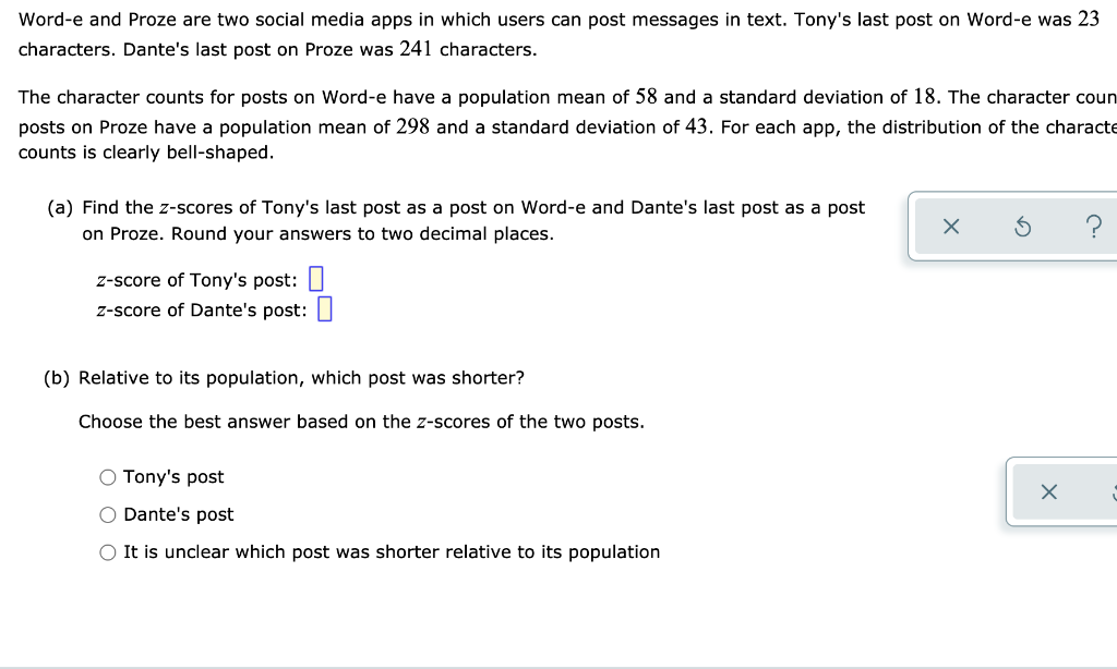 Solved Word-e and Proze are two social media apps in which | Chegg.com