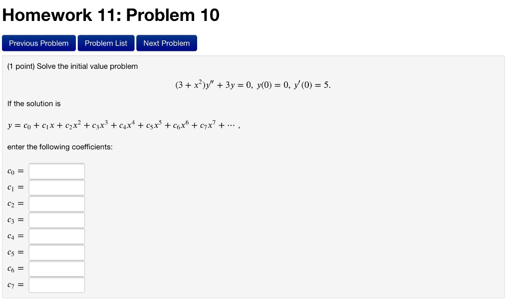 Solved Homework 11: Problem 10 Previous Problem Problem List | Chegg.com