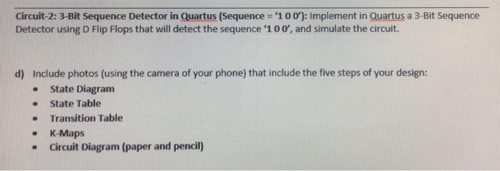 Solved Circuit-2: 3-Bit Sequence Detector in Quartus | Chegg.com