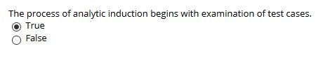 Solved The process of analytic induction begins with | Chegg.com