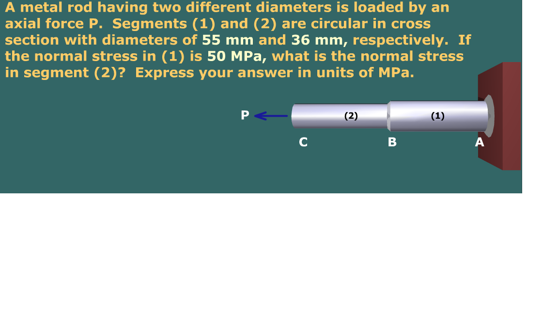 Solved A Metal Rod Having Two Different Diameters Is Loaded Chegg solved-a-metal-rod-having-two-different-diameters-is-loaded-chegg